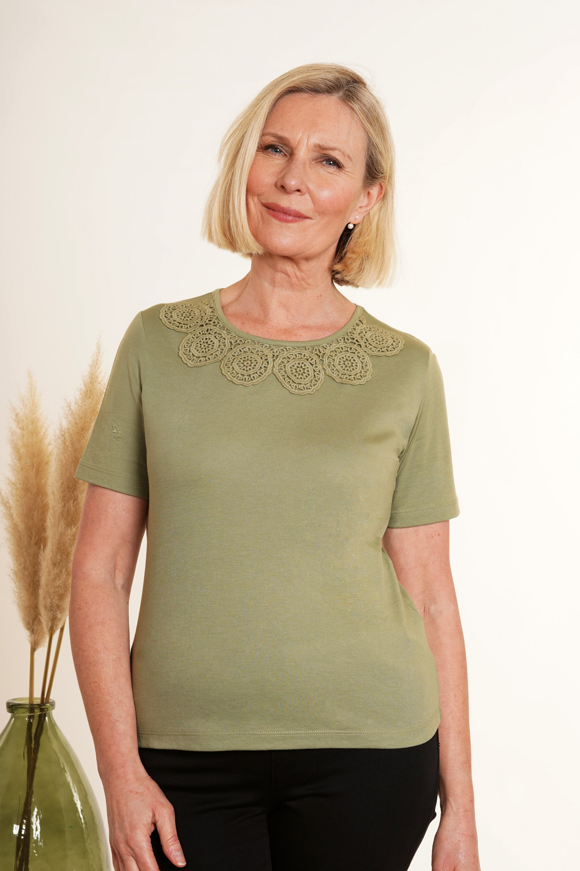 Poppy Crochet T-Shirt - Classic Women's Tops - Carr & Westley