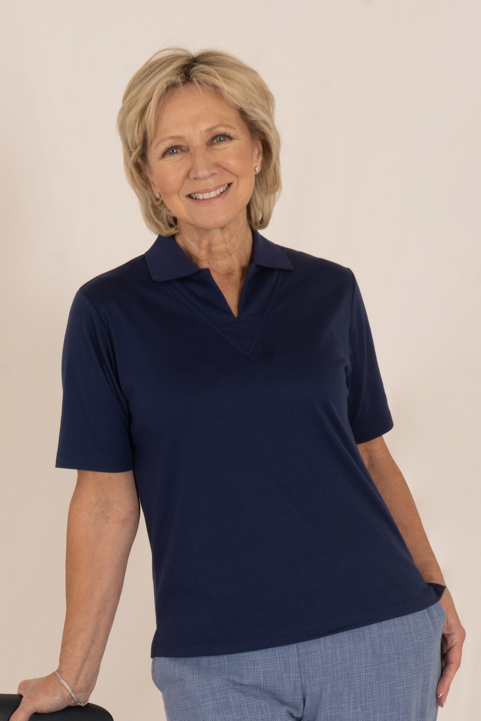 Poppy Eton Collar Top - Classic Women's Tops - Carr & Westley