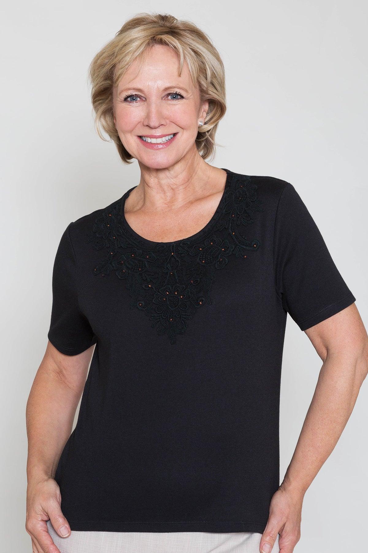 Crochet Lace Detail T-Shirt | Poppy – Carr & Westley