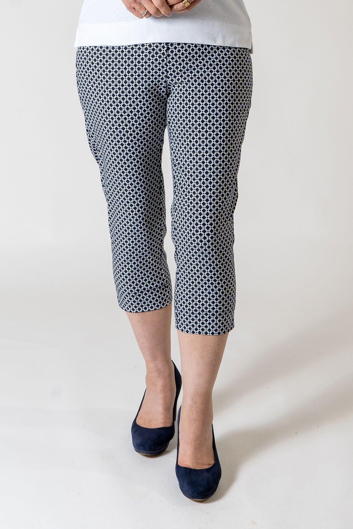 Pinns Geometric Trouser - Classic Trousers For Ladies - Carr & Westley