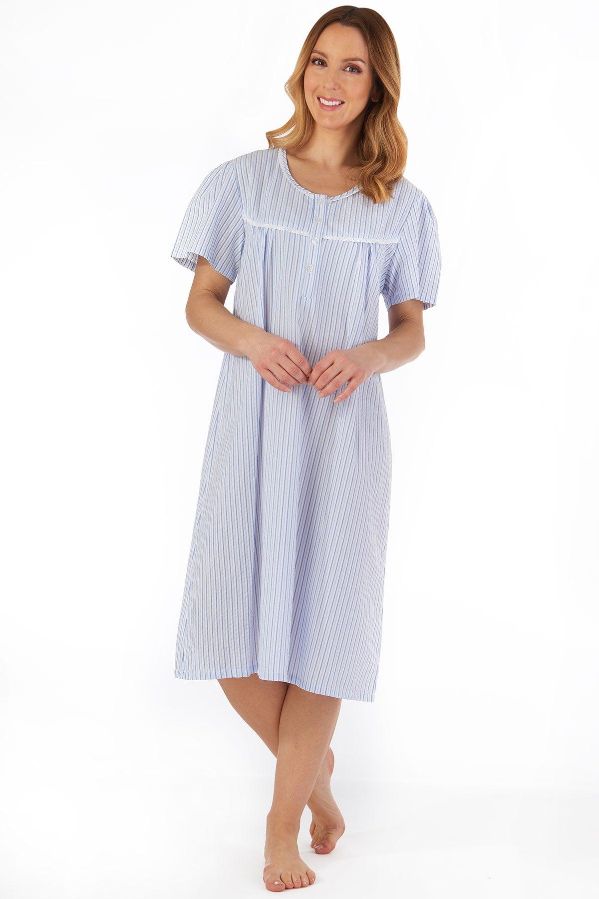 Seersucker Nightdress | Slenderella – Carr & Westley