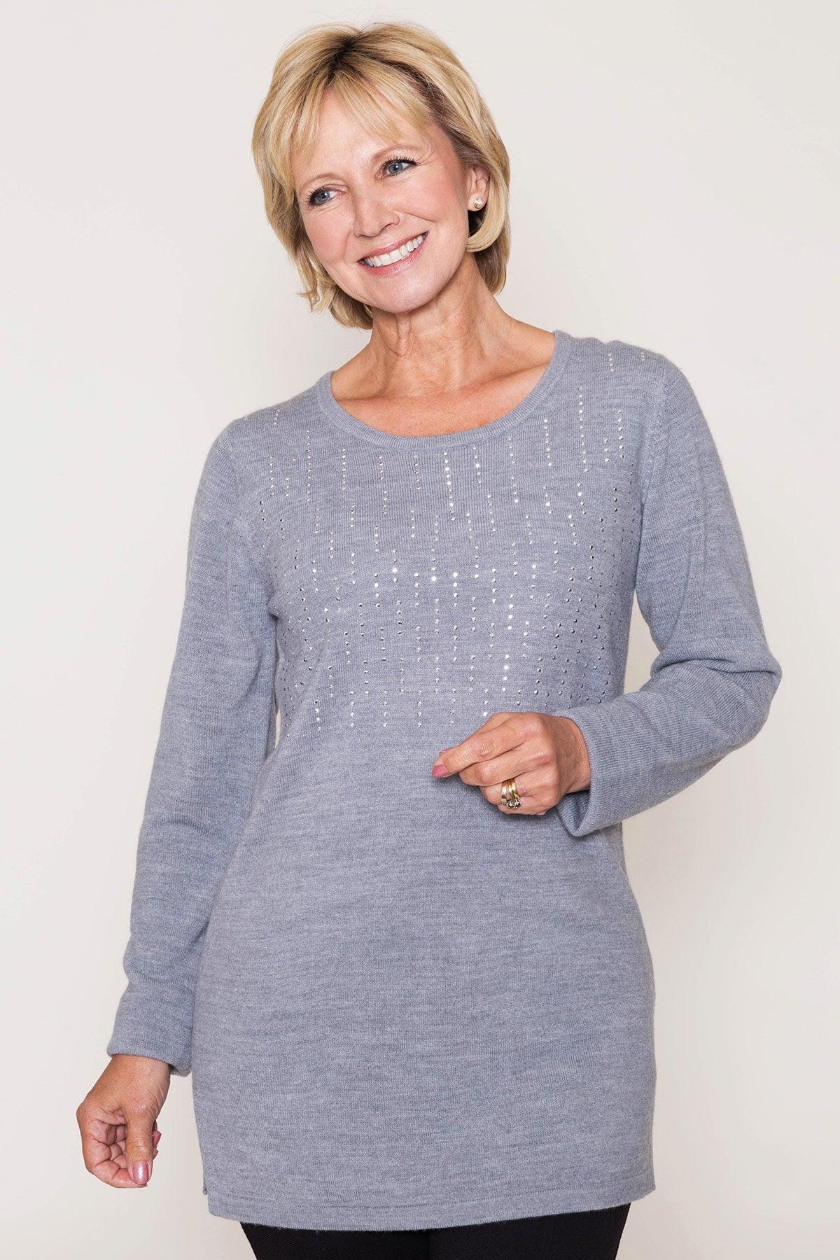 Sparkle Tunic - Poppy - Classic Women's Jumpers – Carr & Westley