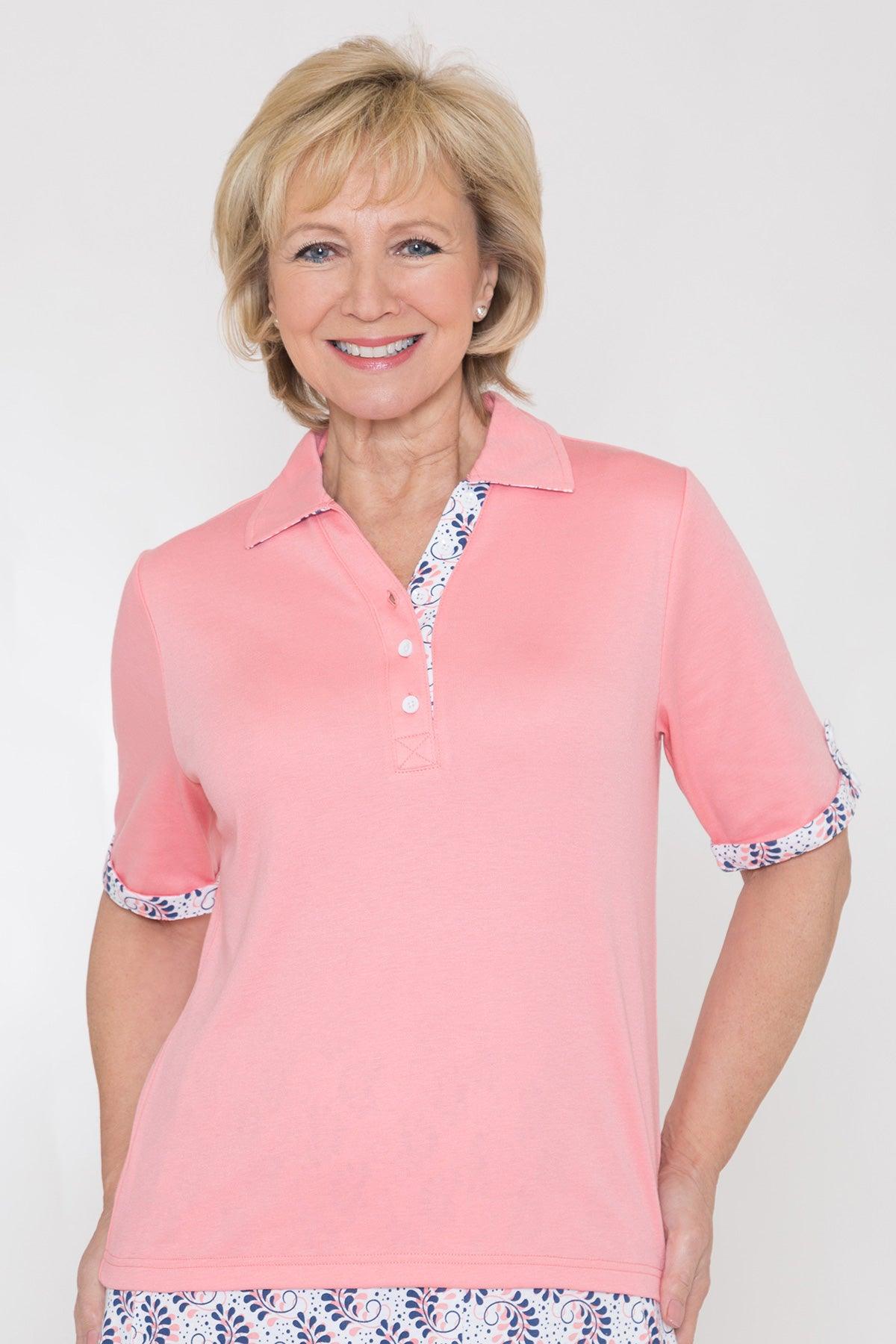 Swirl Leaf Polo - Betsy - Classic Women's Tops – Carr & Westley